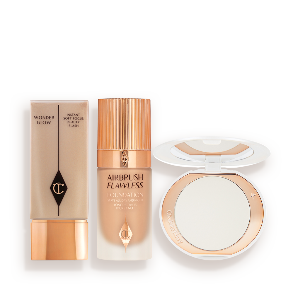 Airbrush Flawless Brighten & Glow Kit: Face Makeup Trio | Charlotte Tilbury