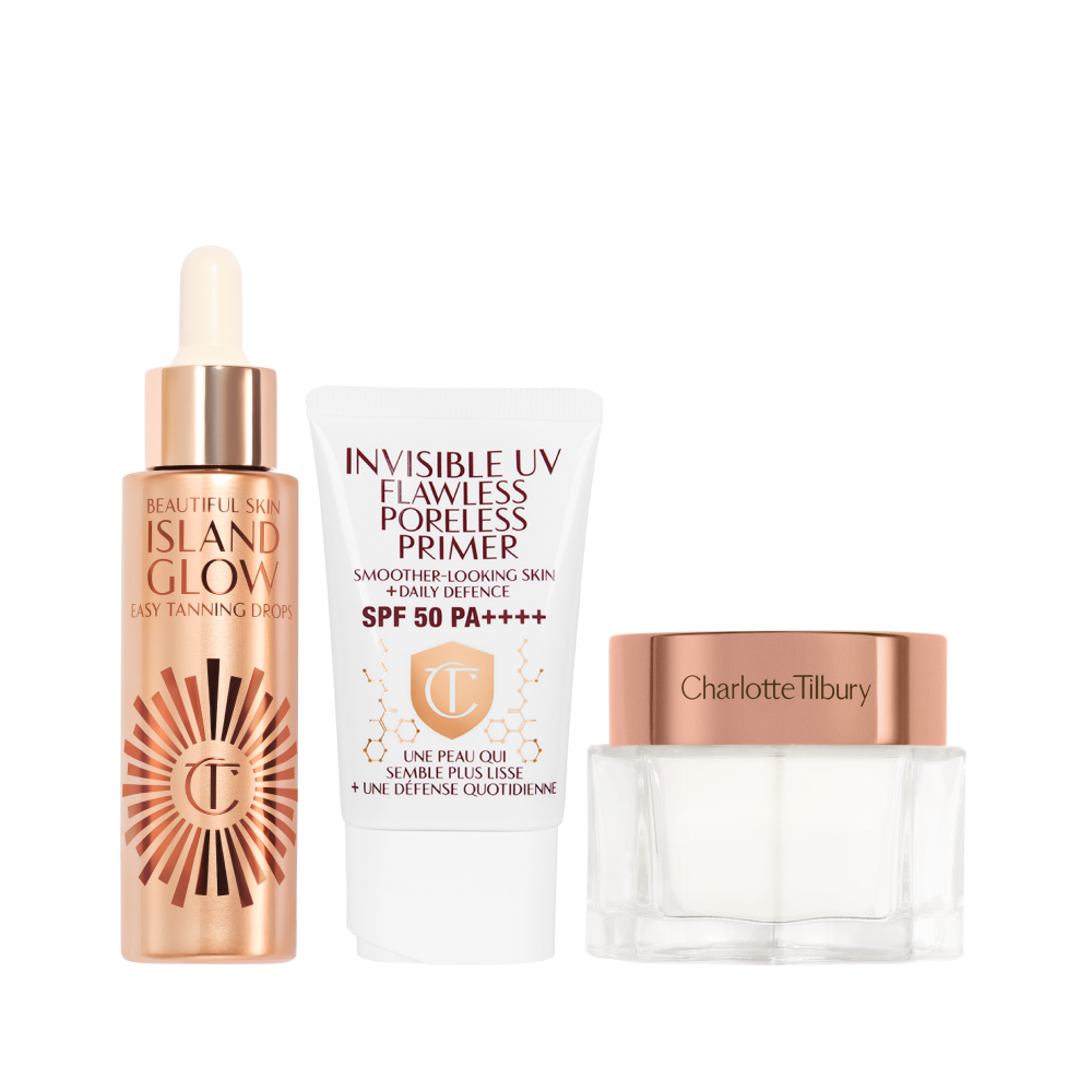 Revive, Protect, Bronze & Glow Trio: Moisturiser, Tanning Drops & Spf ...