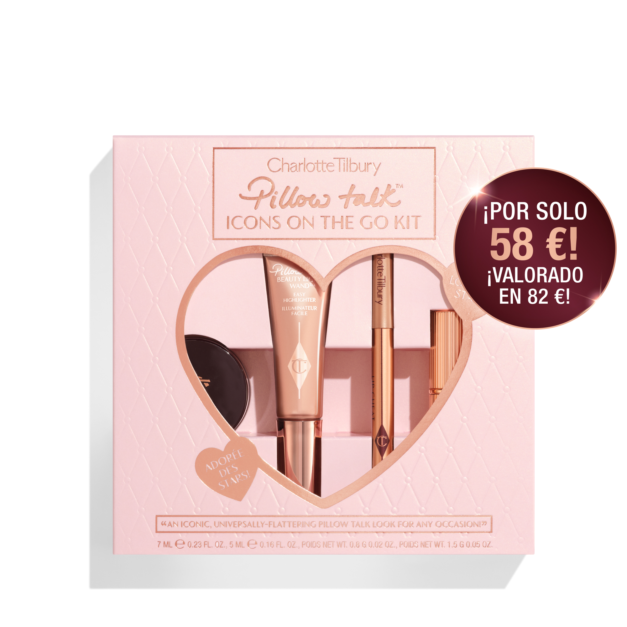 Pillow Talk Icons On The Go: Nude-pink Makeup Gift Set | Charlotte Tilbury