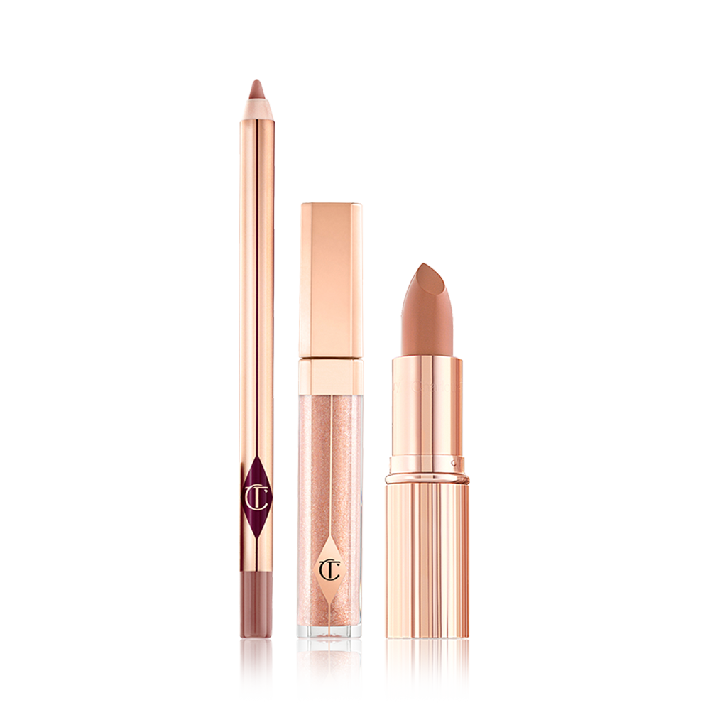 The Rock Chick Lip Kit - Nude Lipstick, Liner & Gloss | Charlotte Tilbury