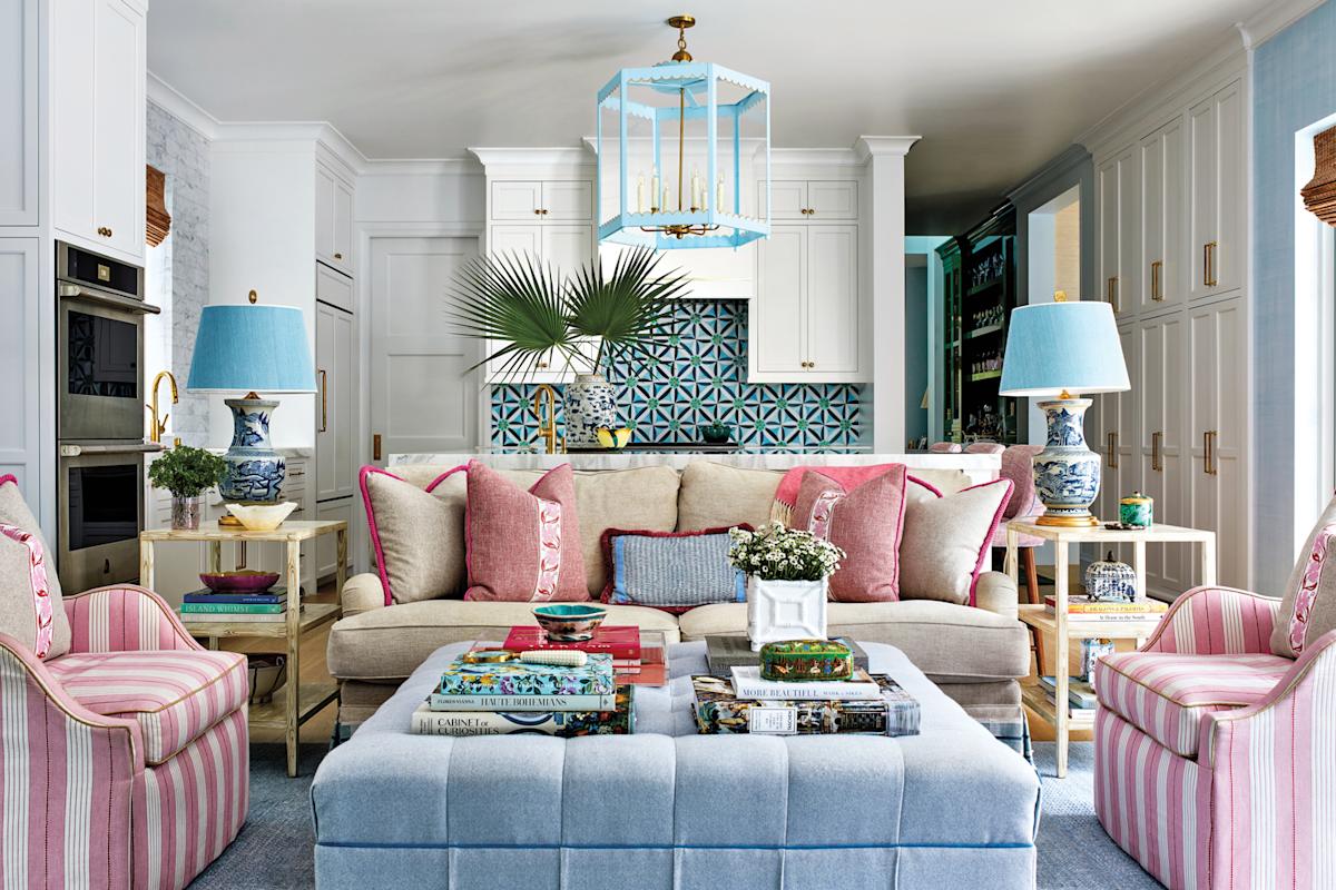 This Florida Beach House Mixes Colors + Eras | Luxe Interiors + Design