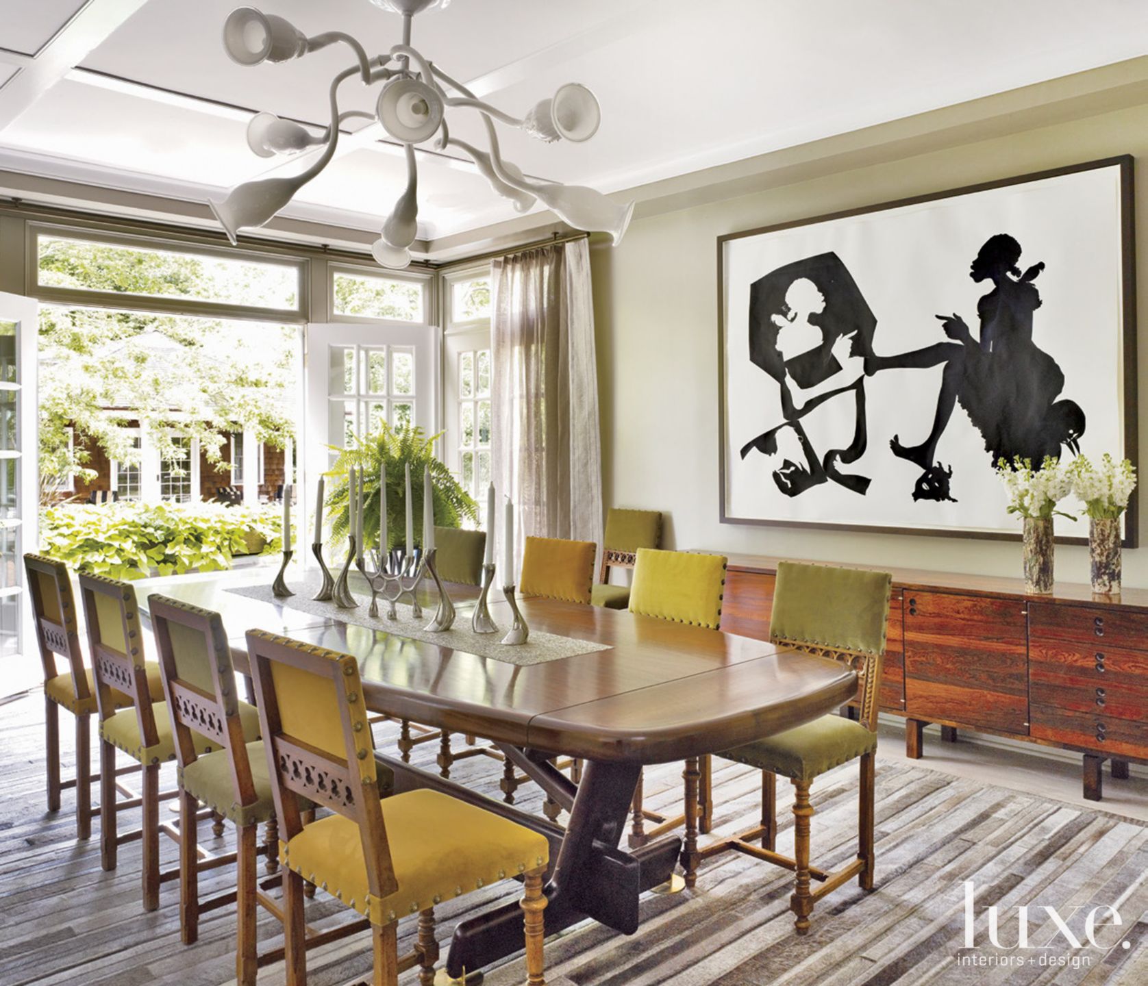 eclectic dining room table