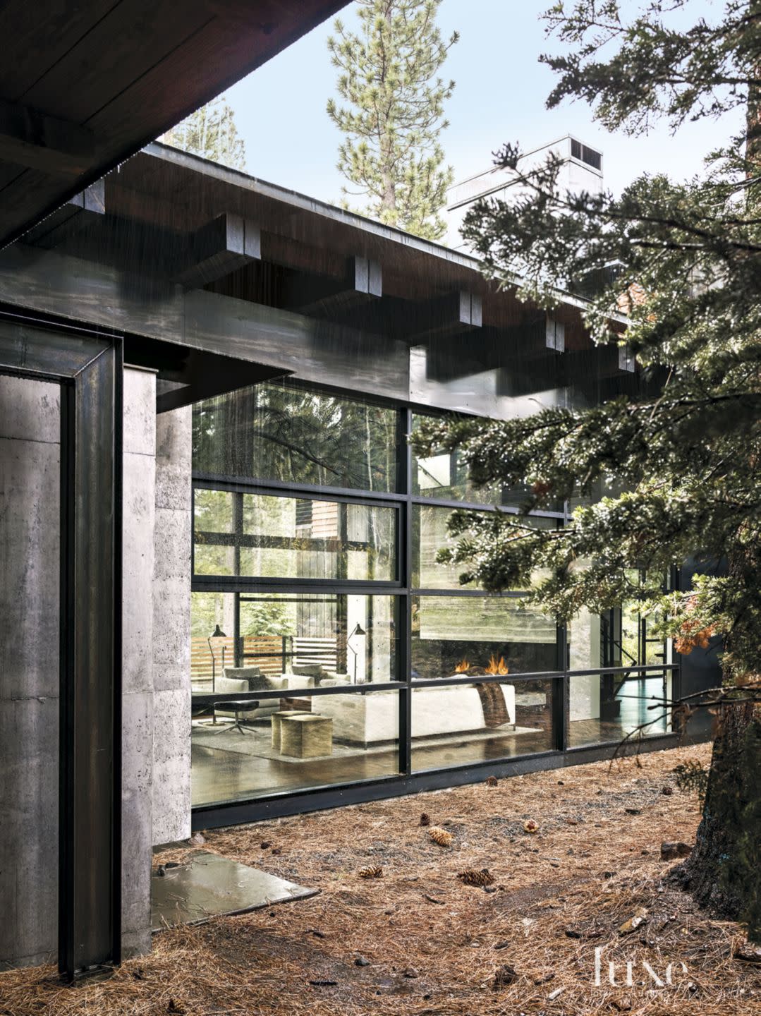 Contemporary Neutral Living Room with Expansive Windows | Luxe ...