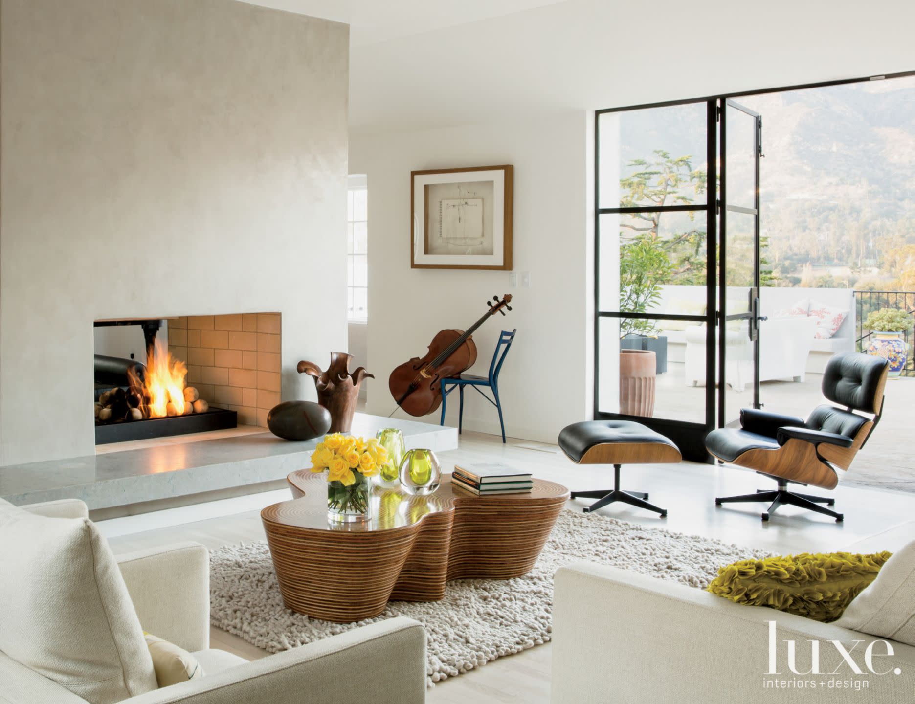 Modern Neutral Living Room with Coffee Table | Luxe Interiors + Design