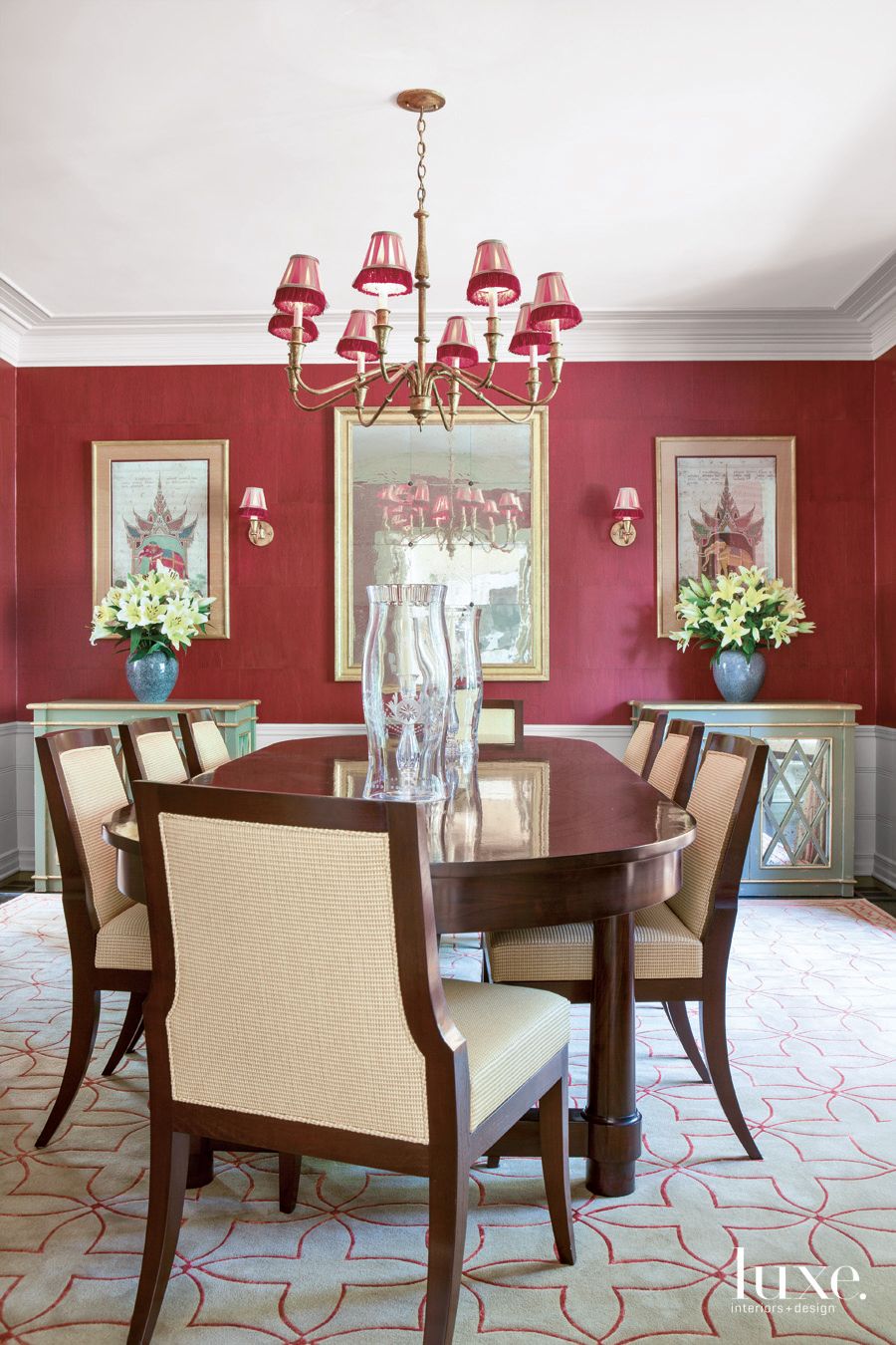 red dining room