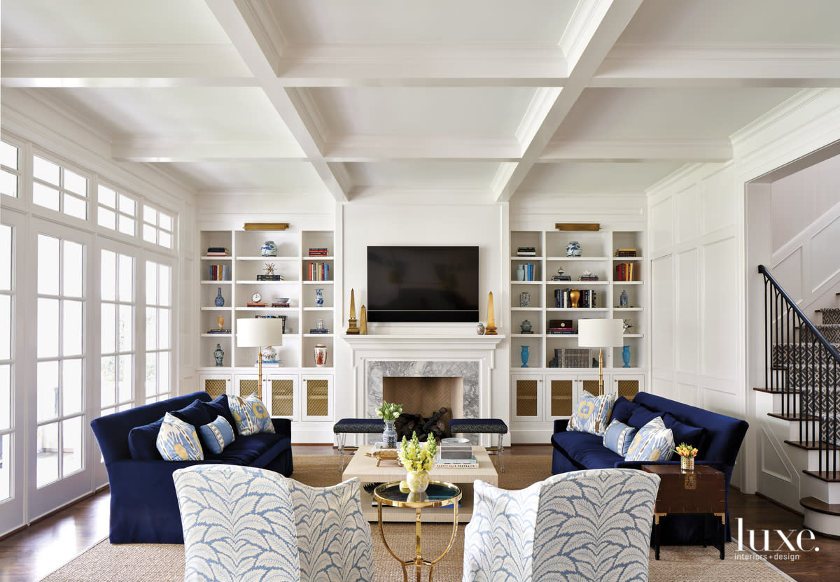 Sky Blue Influences A Texas Family Home’s Palette | Luxe Interiors + Design