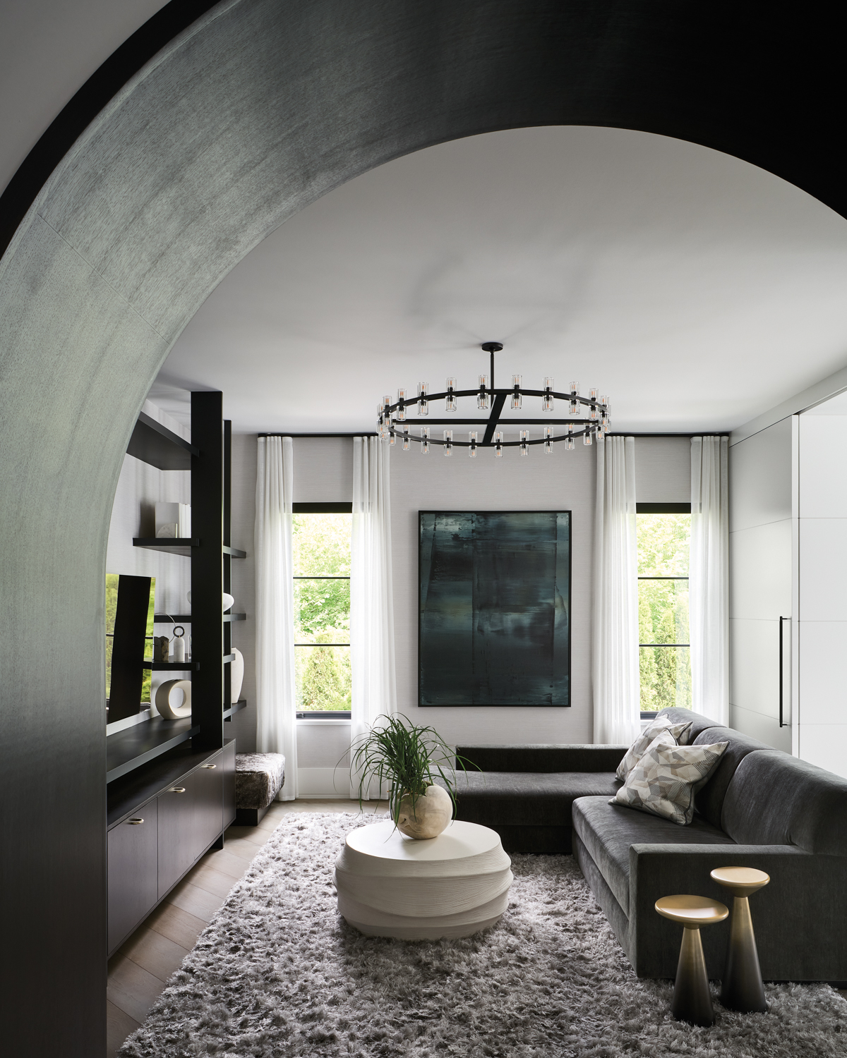 Lush Textures And High-Contrast Interiors Define This Modern Home ...