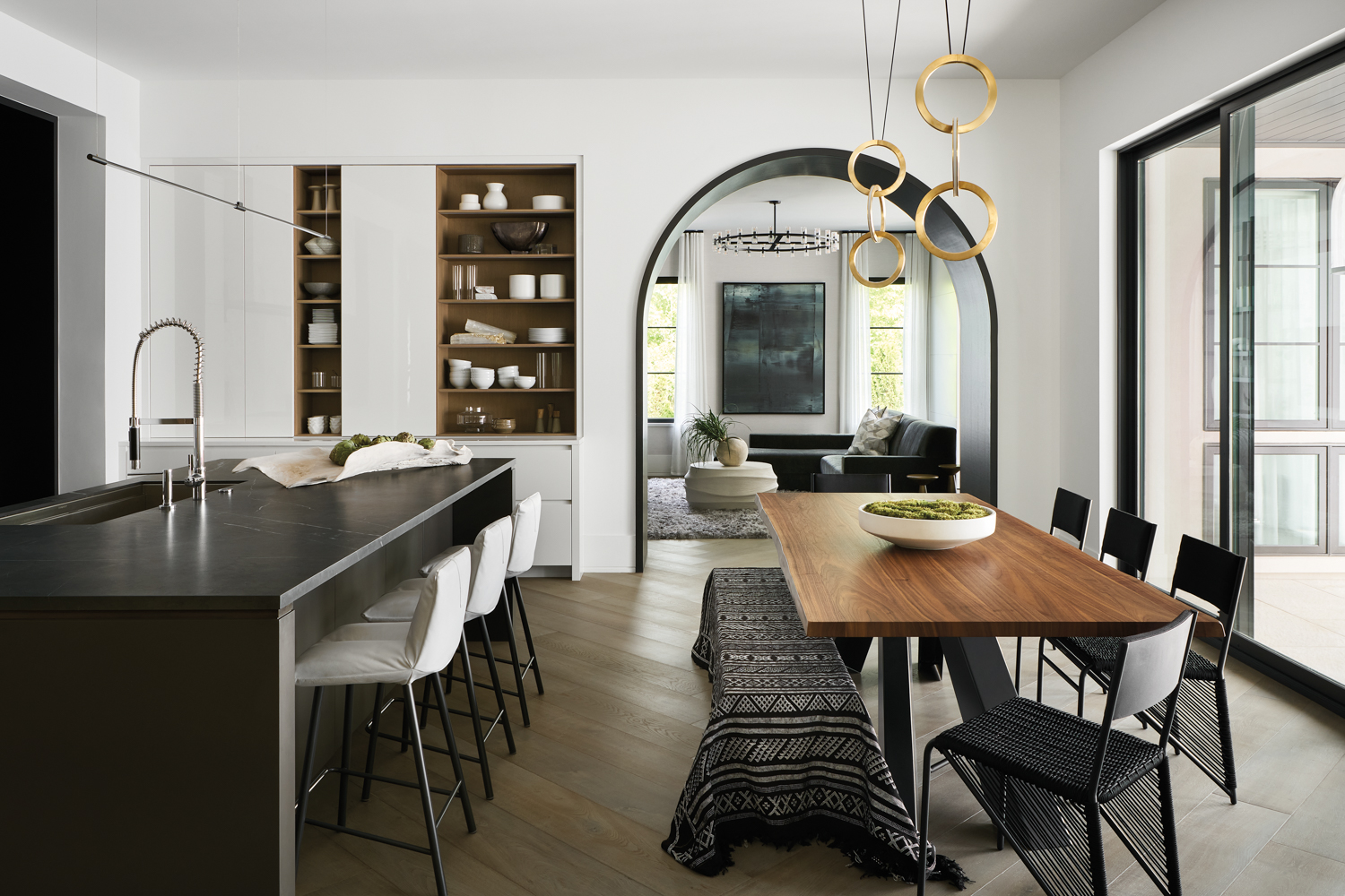 Lush Textures And High-Contrast Interiors Define This Modern Home ...