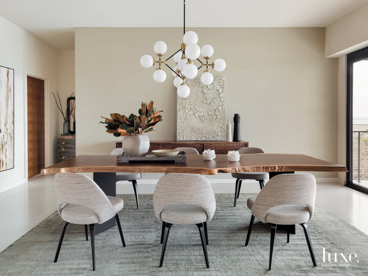 A Muted Palette Fills A Midcentury Modern Home | Luxe Interiors + Design
