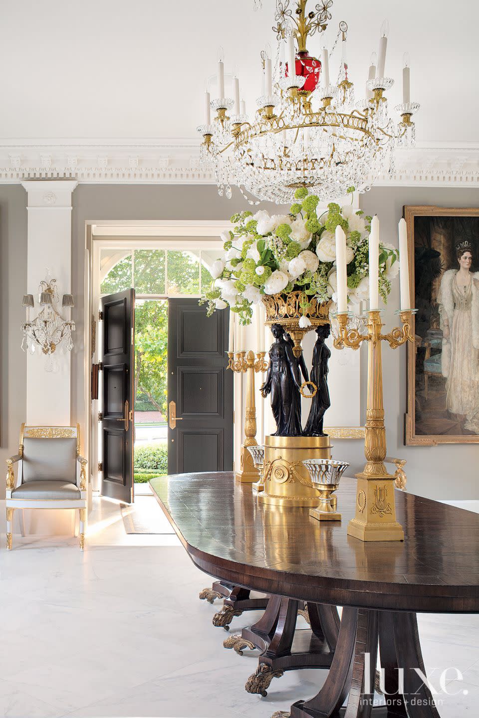 Classical European Grand Dining Hall | Luxe Interiors + Design