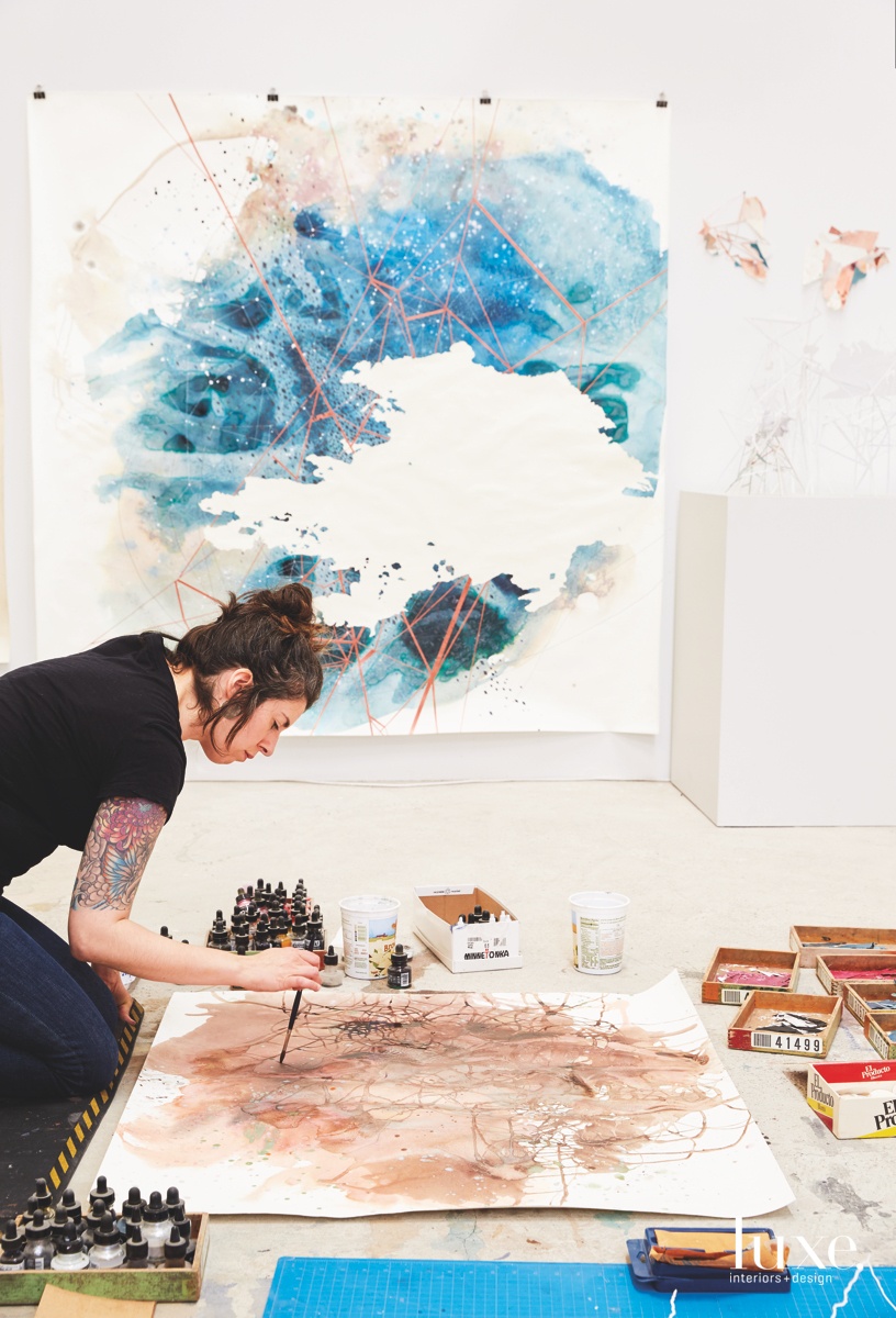 Val Britton Charts Her Own Path With Map-Inspired Art | Luxe Interiors ...