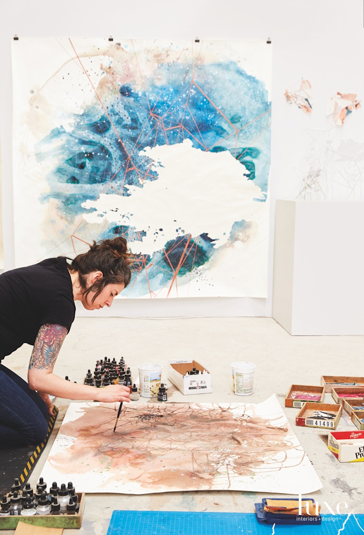 Val Britton Charts Her Own Path With Map-Inspired Art | Luxe Interiors ...