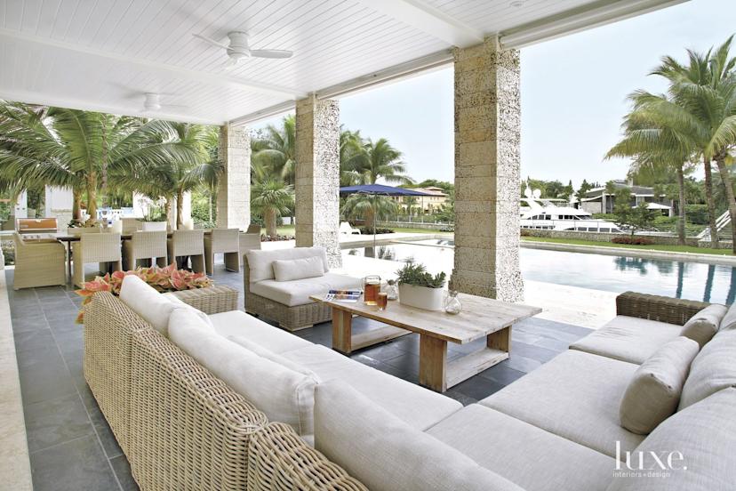 Contemporary White Terrace with Expansive Views | Luxe Interiors + Design