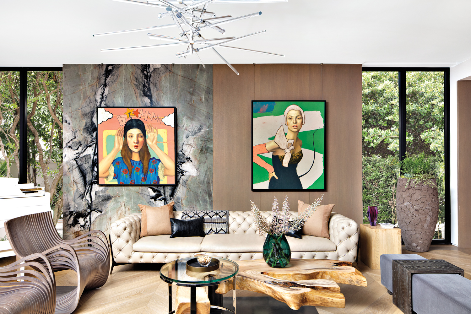 Peek Inside A Modern Miami Farmhouse Filled With Bold Art | Luxe ...