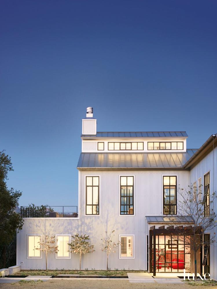 Modern Silver Exterior with Galvanized Steel Siding | Luxe Interiors ...