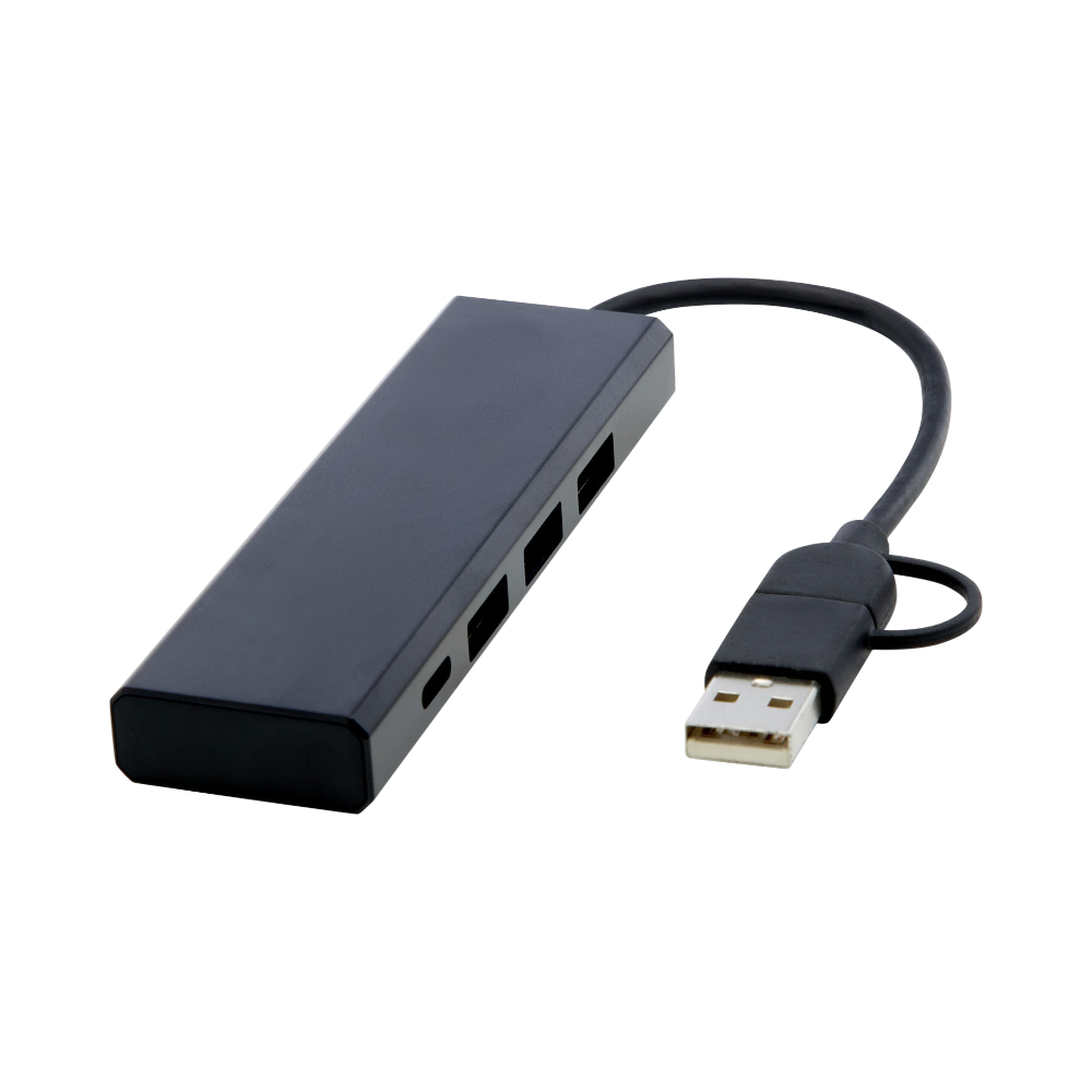 Rise RCS Recycled Aluminium USB Hub | HelloPrint