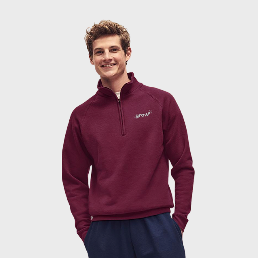 Pull basique à col zippé Fruit of the Loom | HelloPrint