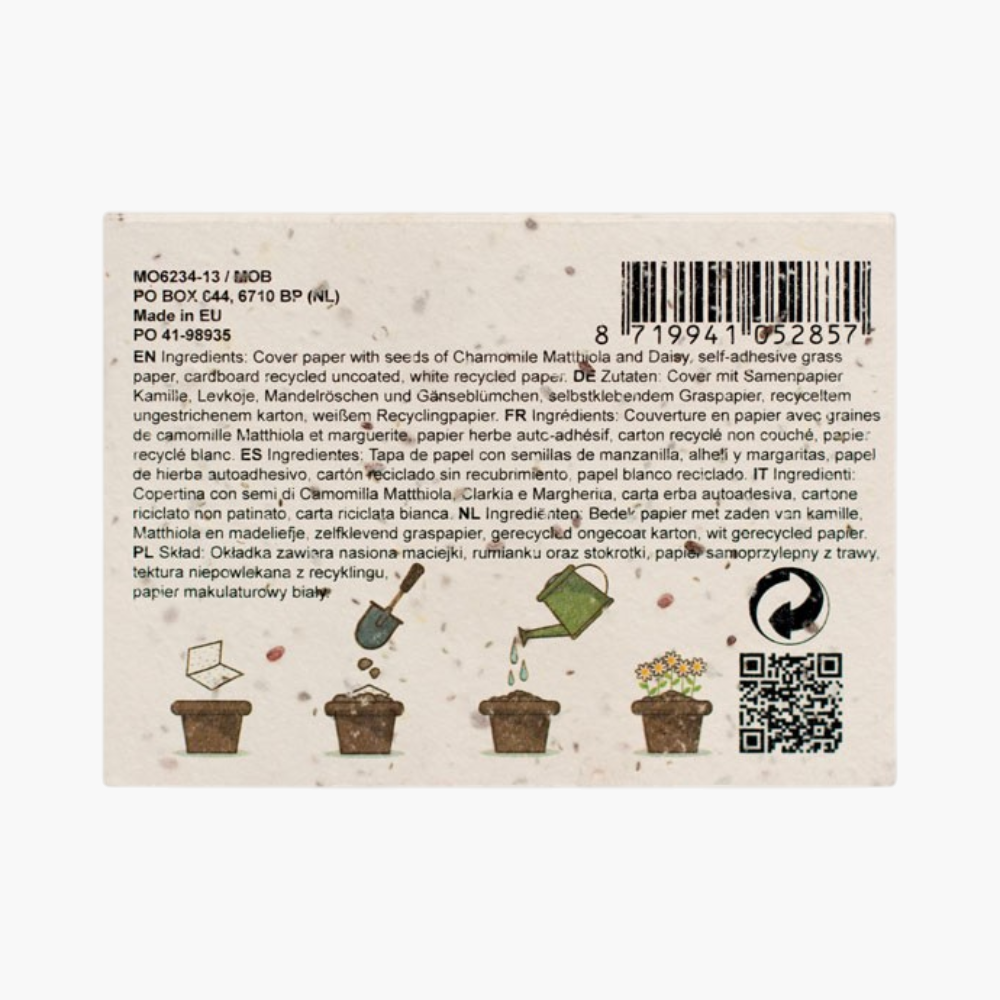 GROW ME Grass/Seed Paper Memo Pad | HelloPrint
