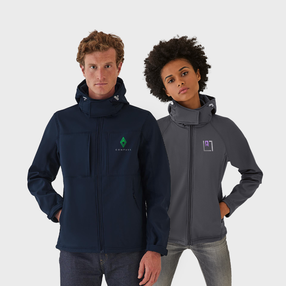 Premium softshell jas met capuchon | Drukzo