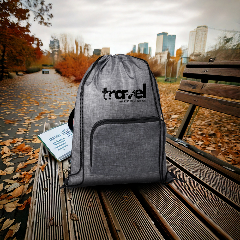 Bolsa plegable con cordón reciclada Ash | HelloPrint