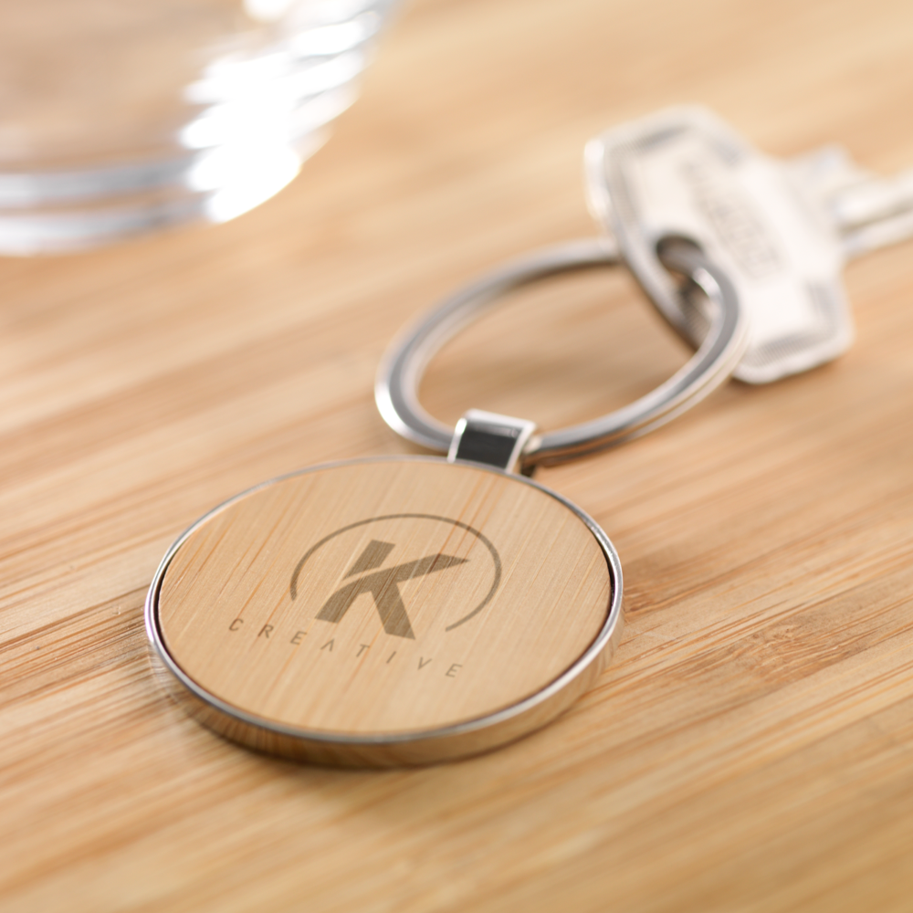 Customise your Bamboo Keyring! | Available at HelloPrint