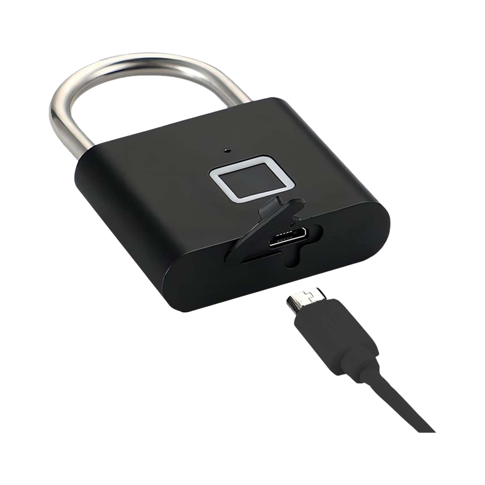 Zinc Alloy & Recycled Plastic Smart Fingerprint Padlock | HelloPrint