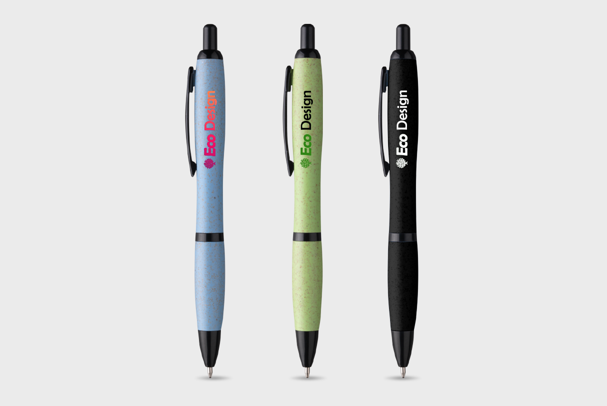 Pen van gerecycled tarwestro bedrukken | Drukzo
