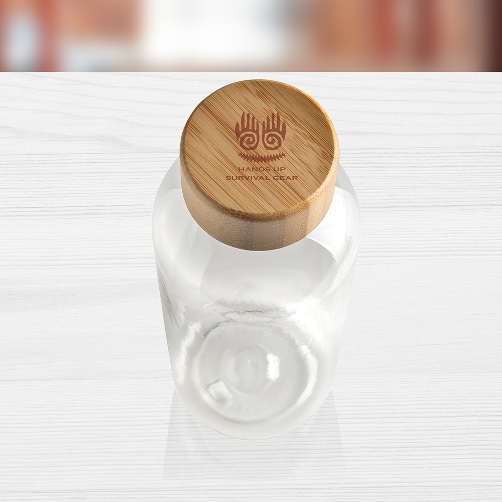 RCS RPET Bottle with Bamboo Lid and HelloPrint