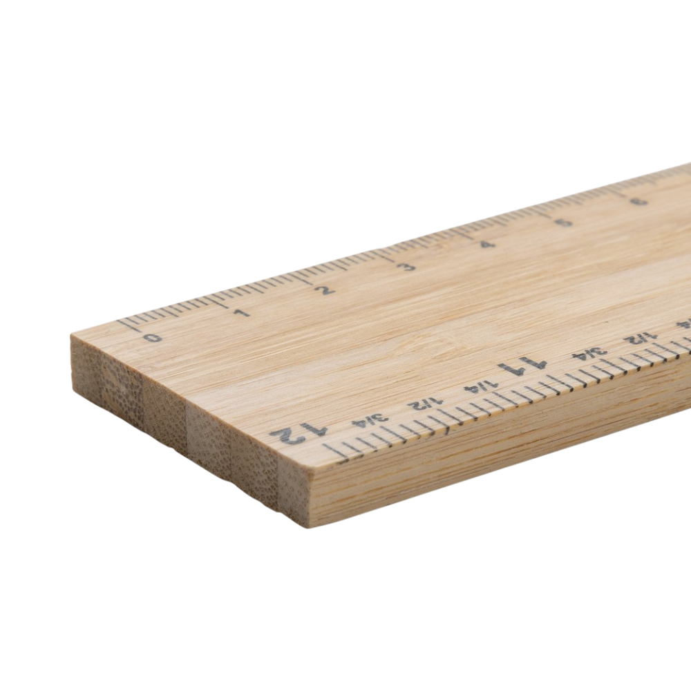 Timberson Extra Thick Double Sided Bamboo Ruler | HelloPrint