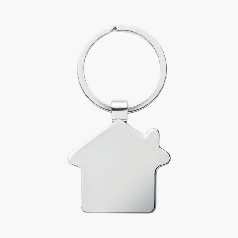 BURNIE House Key Ring Bamboo | HelloPrint