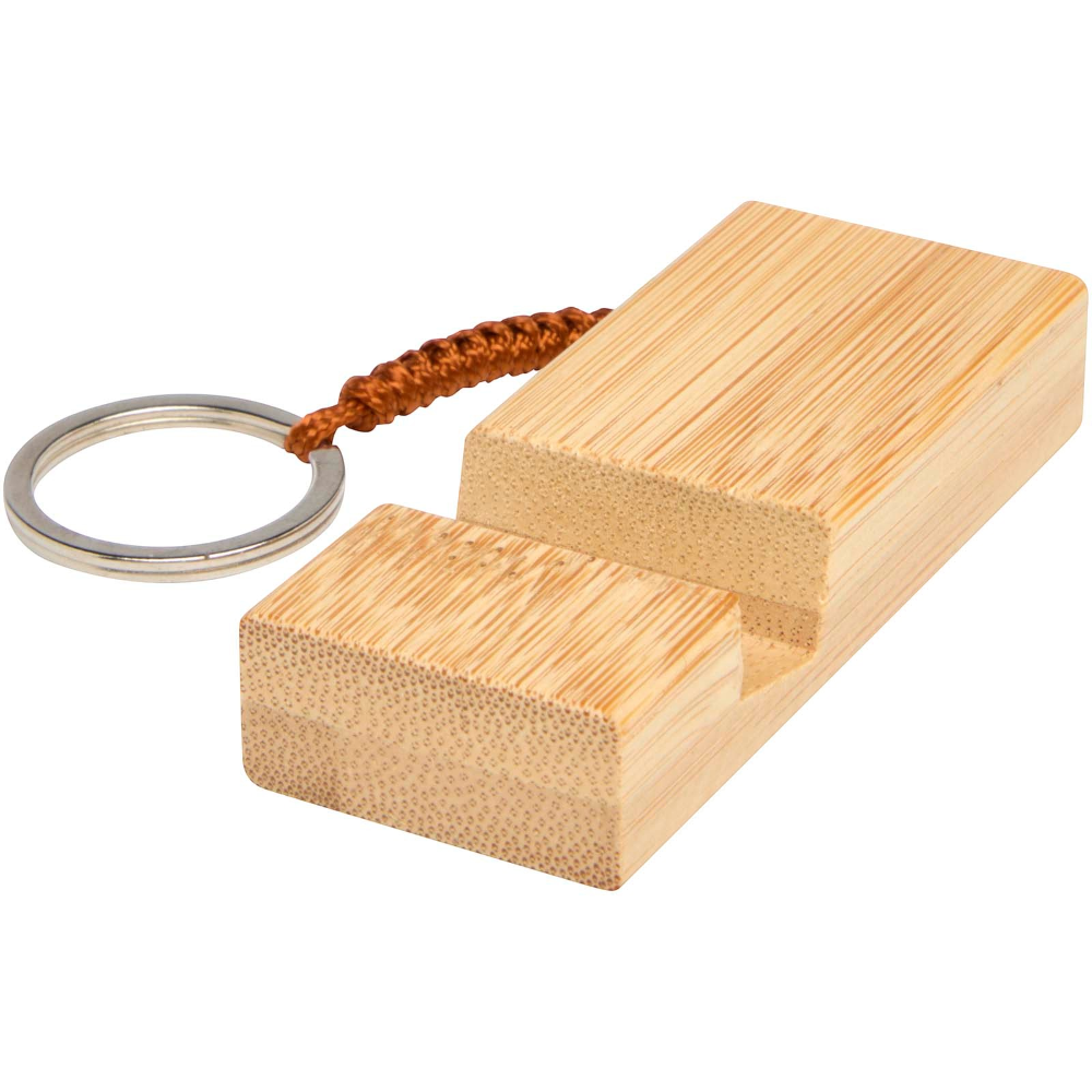 Bamboo Phone Holder with Keychain | HelloPrint