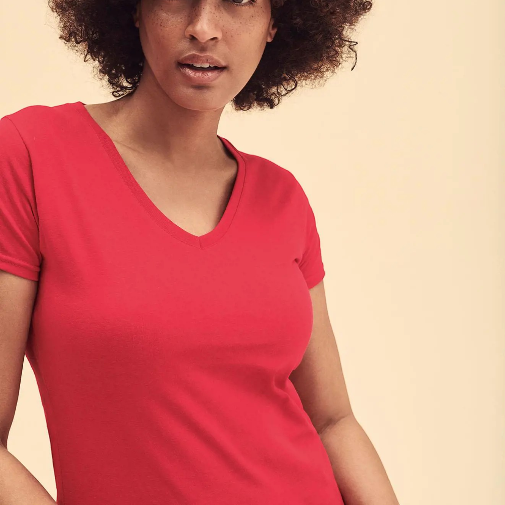 Fruit Of The Loom Ladyfit V-neck | HelloPrint