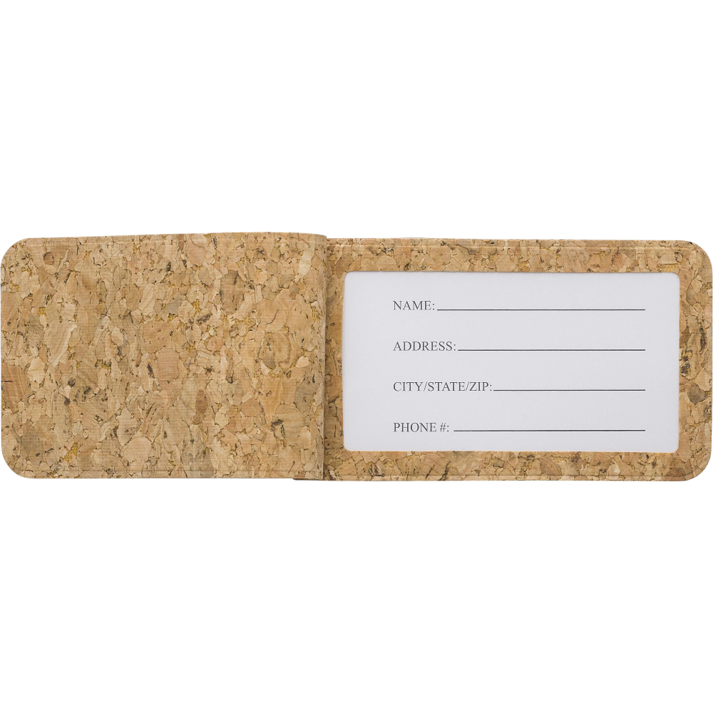Étiquette de bagage en liège Makai | HelloPrint