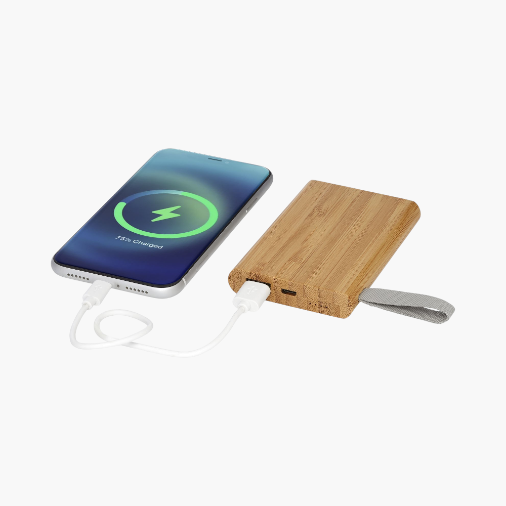 Power Bank in Bamboo Tulda 5000mAh | HelloPrint