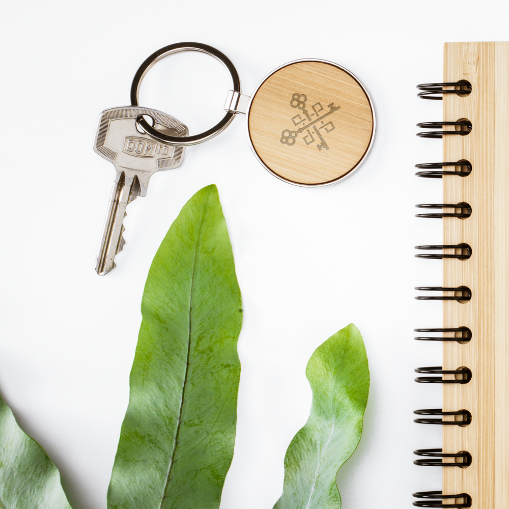 Customise your Bamboo Keyring! | Available at HelloPrint
