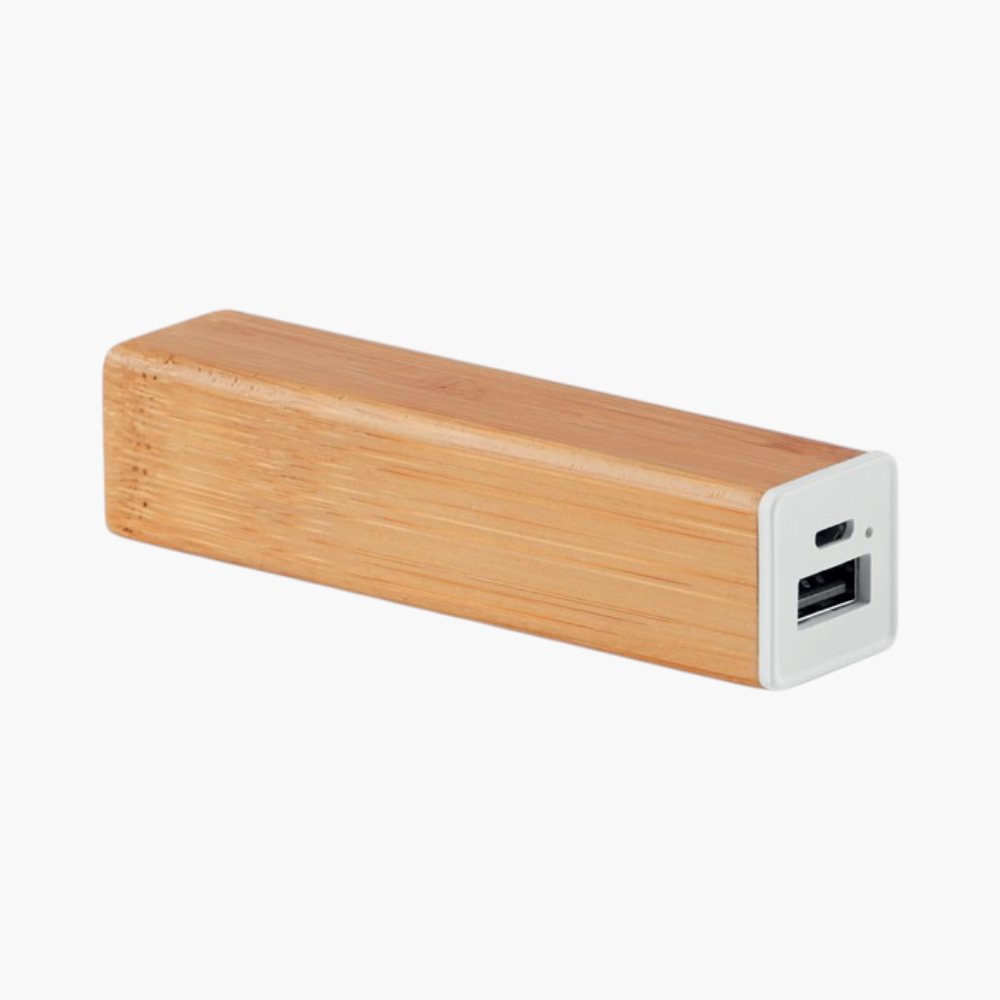 Power Bank Bamboo | HelloPrint