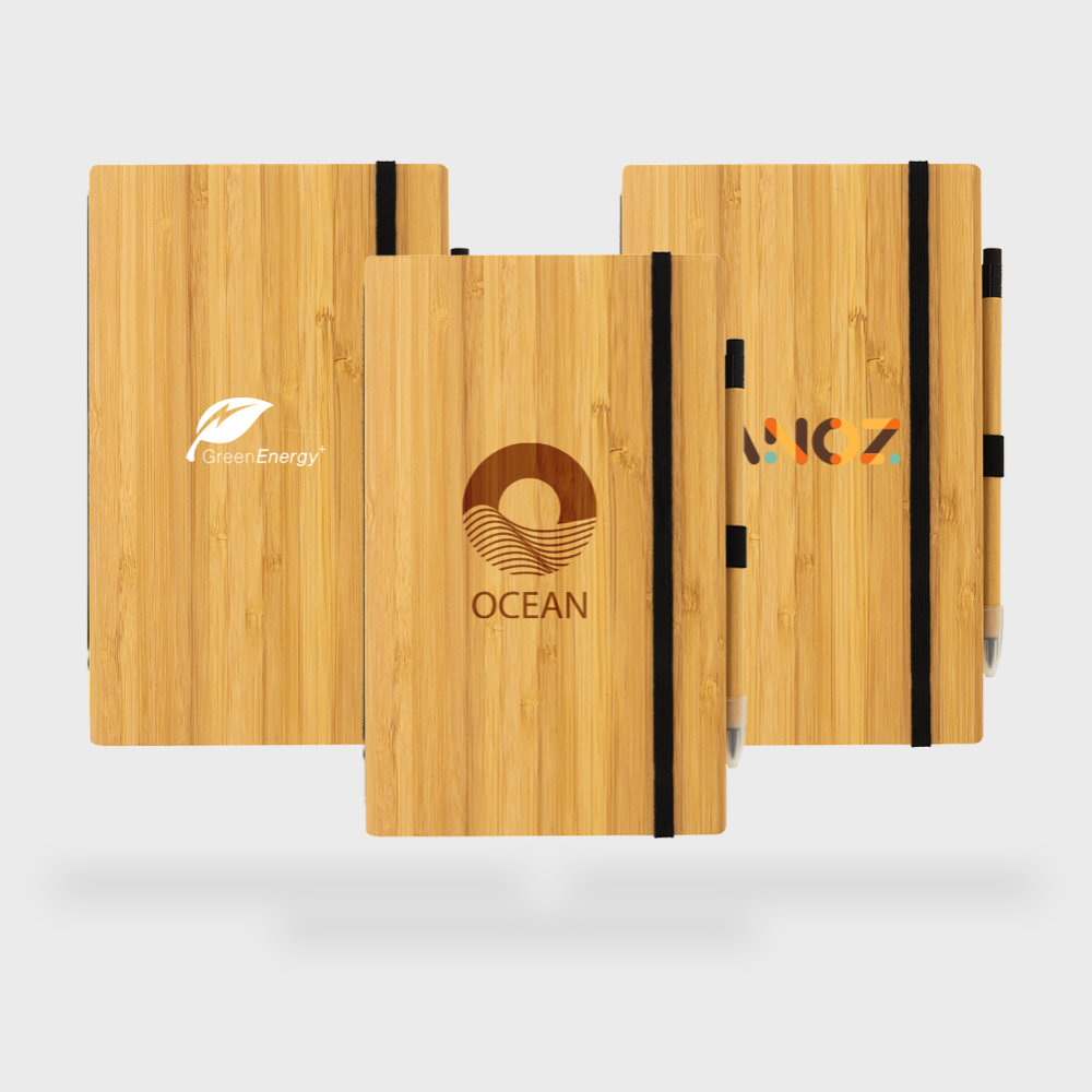 Notebook A5 Bamboo with Infinity Pencil | HelloPrint