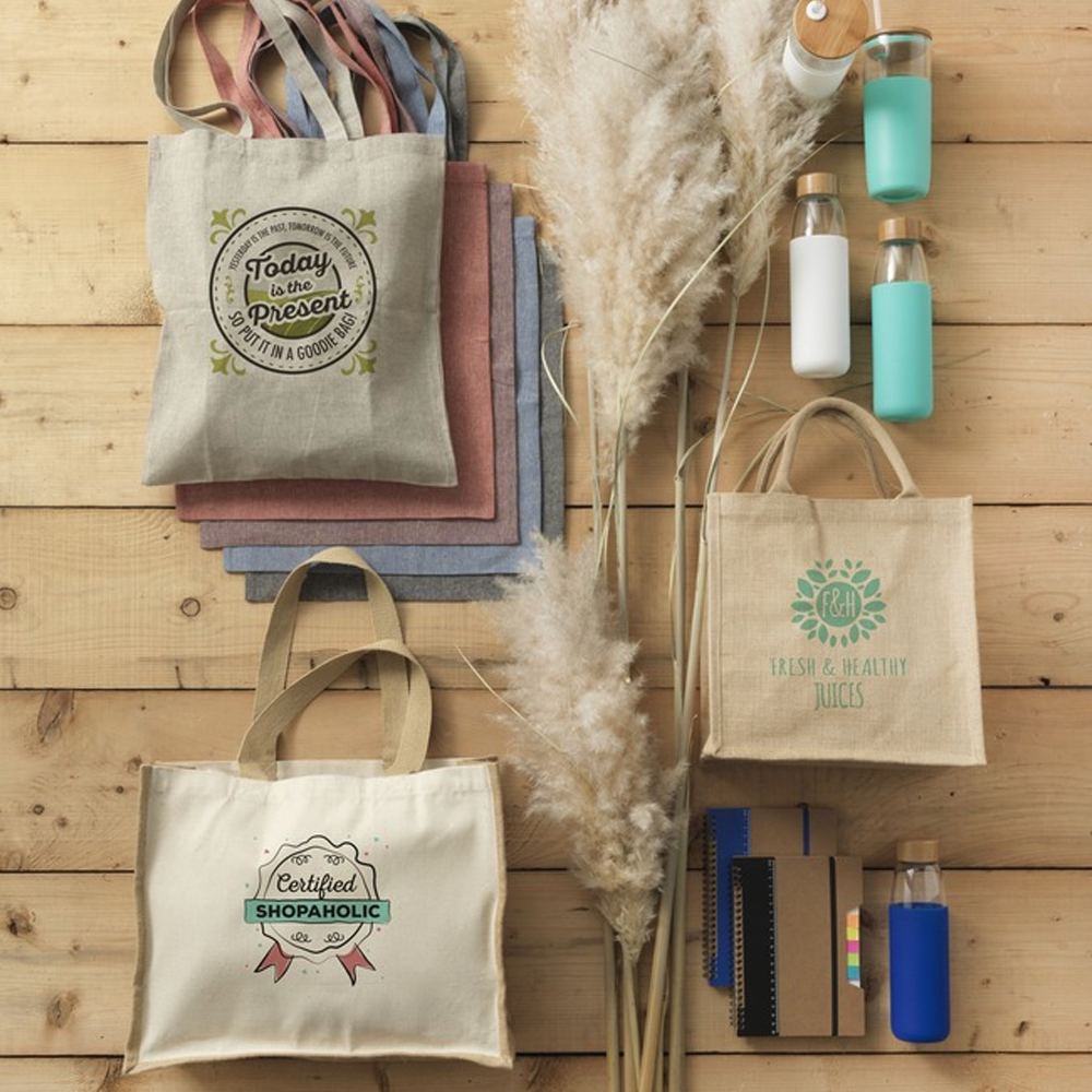 Varai 320 g/m² Canvas and Jute Shopping Tote Bag | HelloPrint