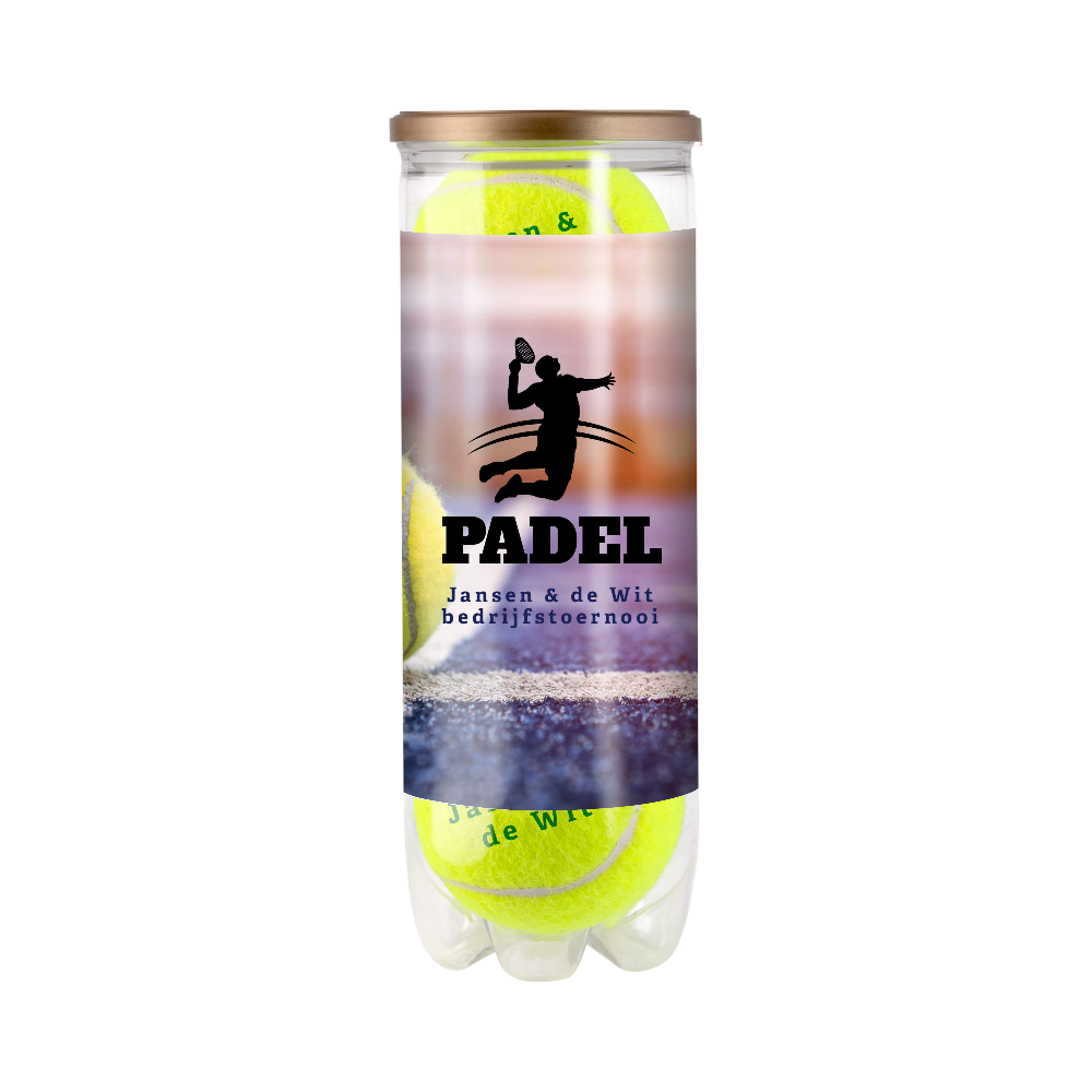 Balles de padel en feutre avec tube en caoutchouc | HelloPrint