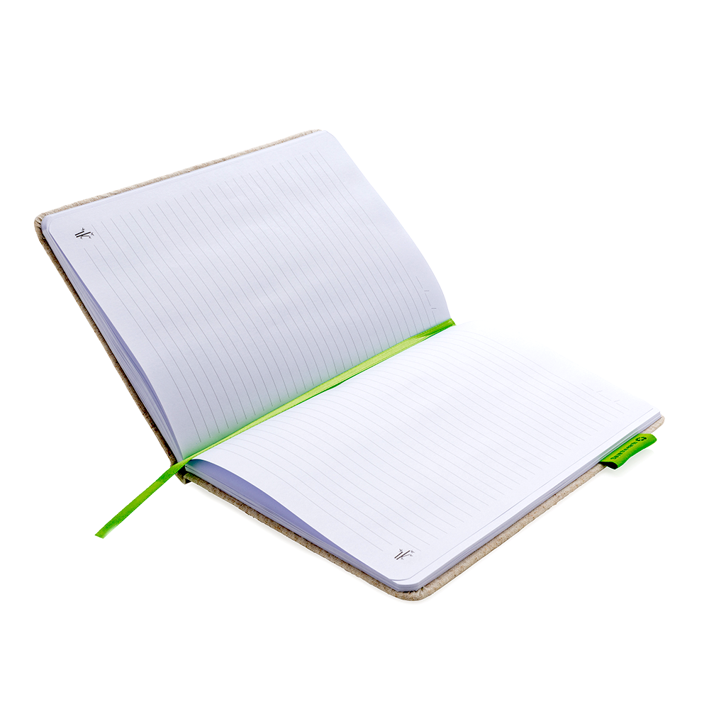 Cotton Bamboo A5 Jute Notebook | HelloPrint