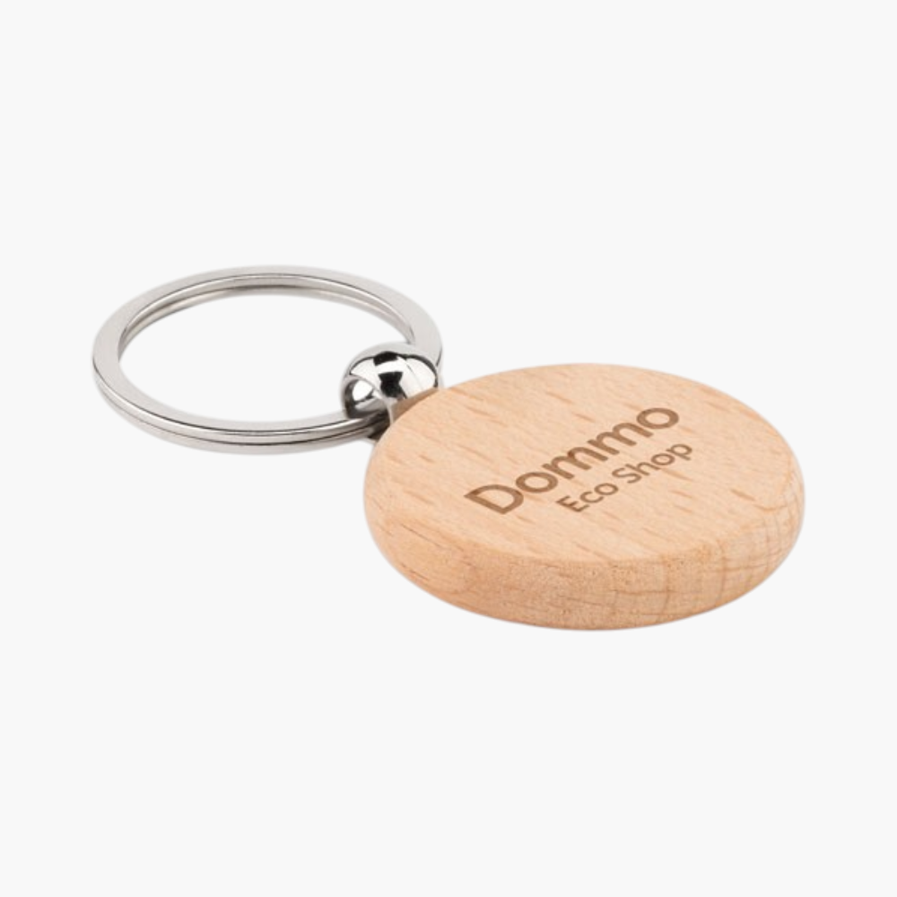 TOTY WOOD Round Wooden Key Ring | HelloPrint