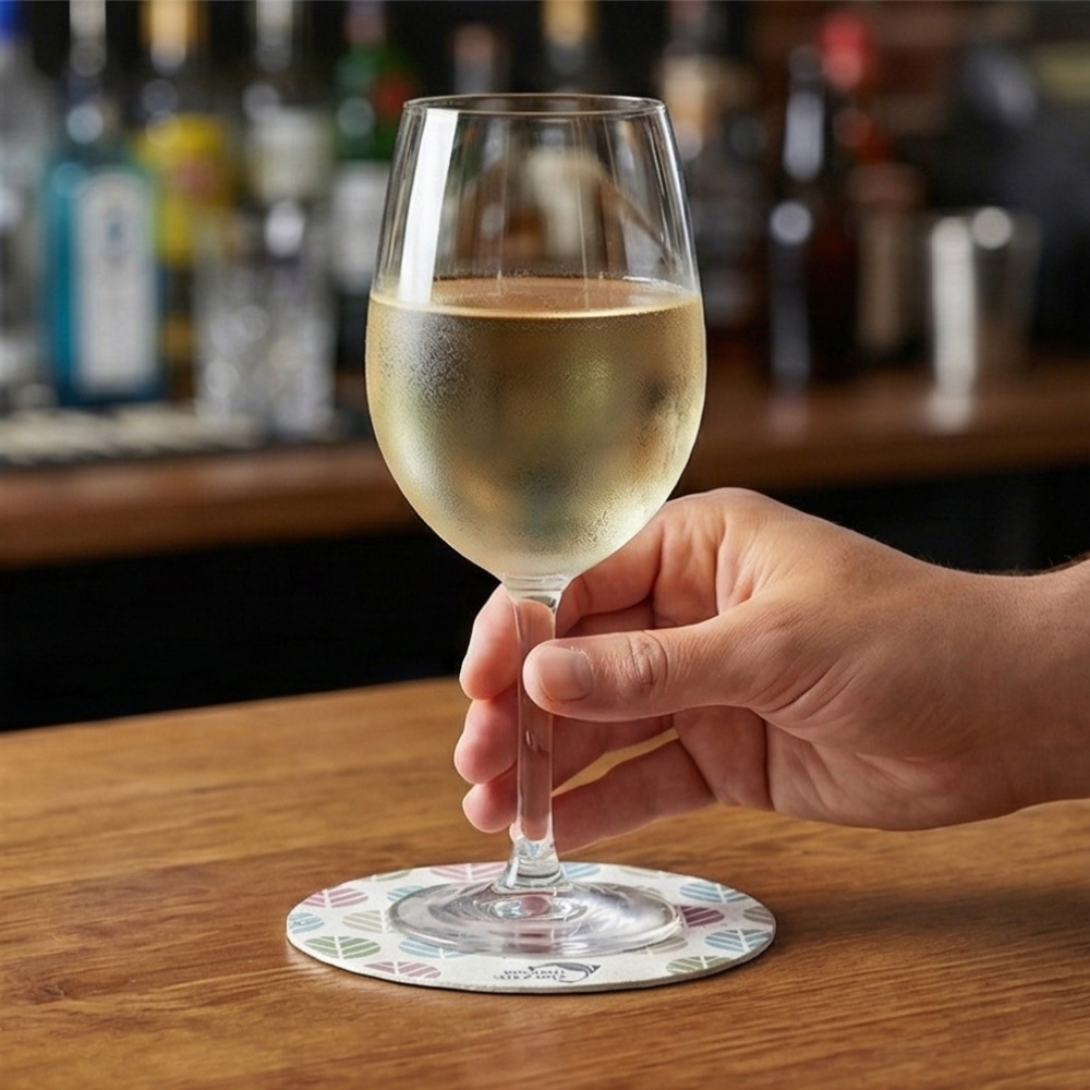 Round Seed Paper Coaster 90 mm | HelloPrint