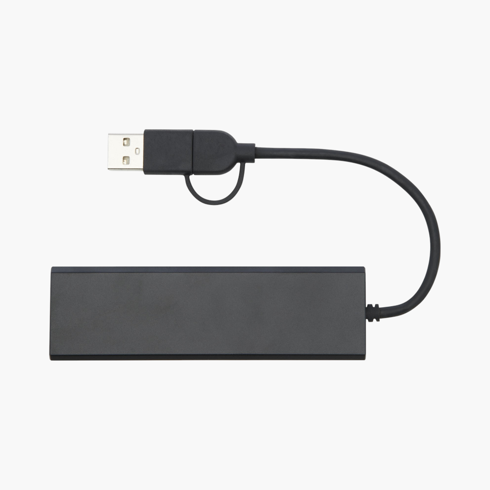 Hub USB en aluminium recyclé RCS Rise | HelloPrint