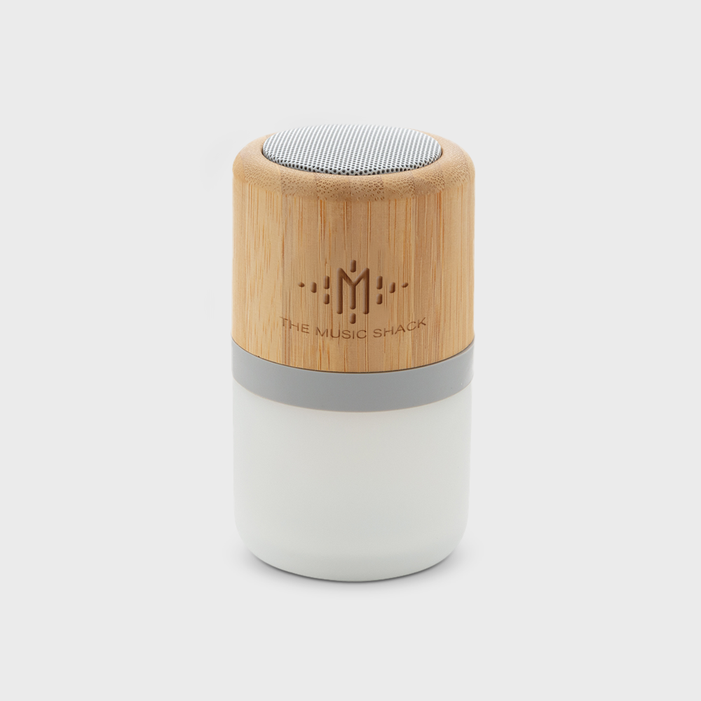 Bamboo Colour Changing Speaker Light | HelloPrint