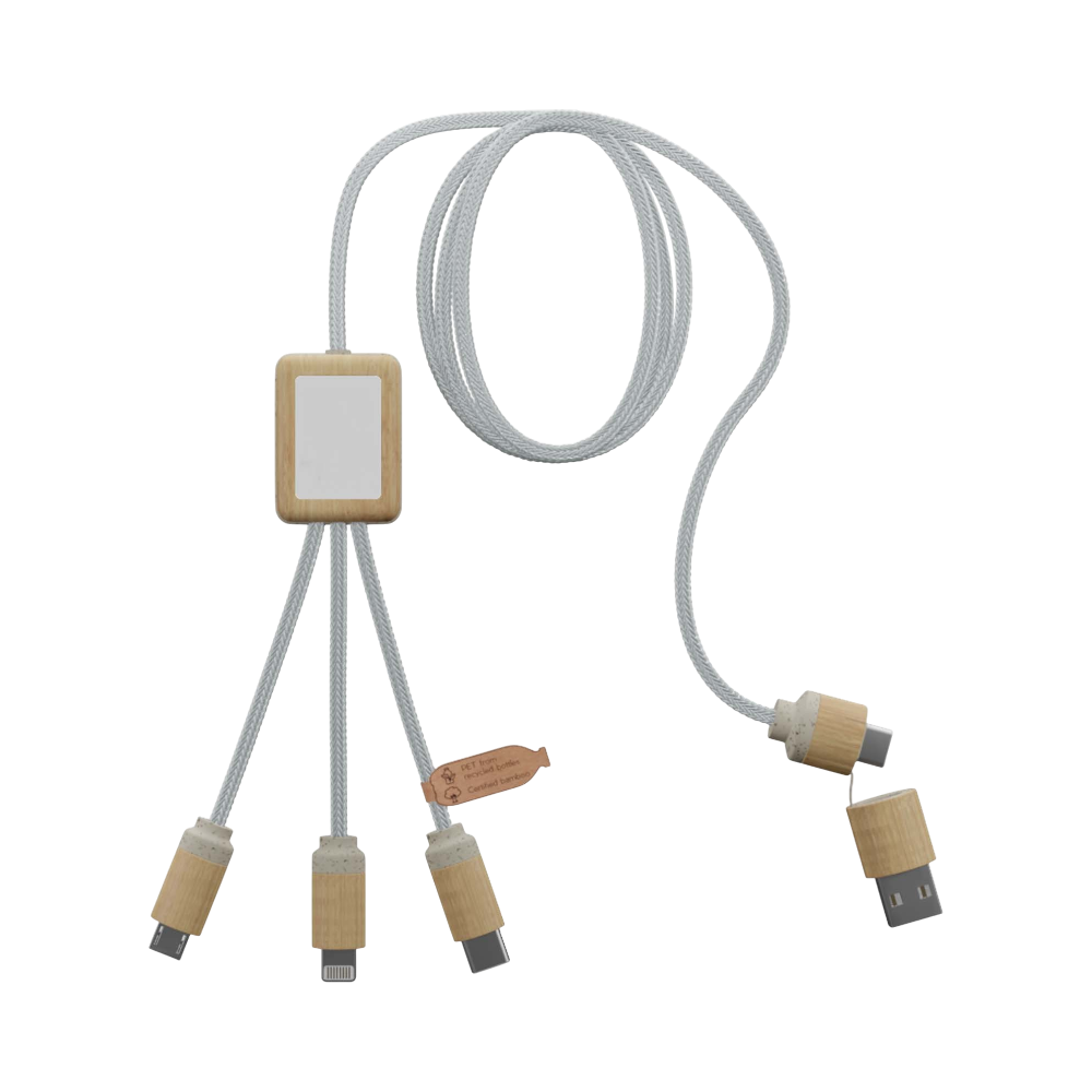 Bamboo 5-in-1 Charging Cable | HelloPrint