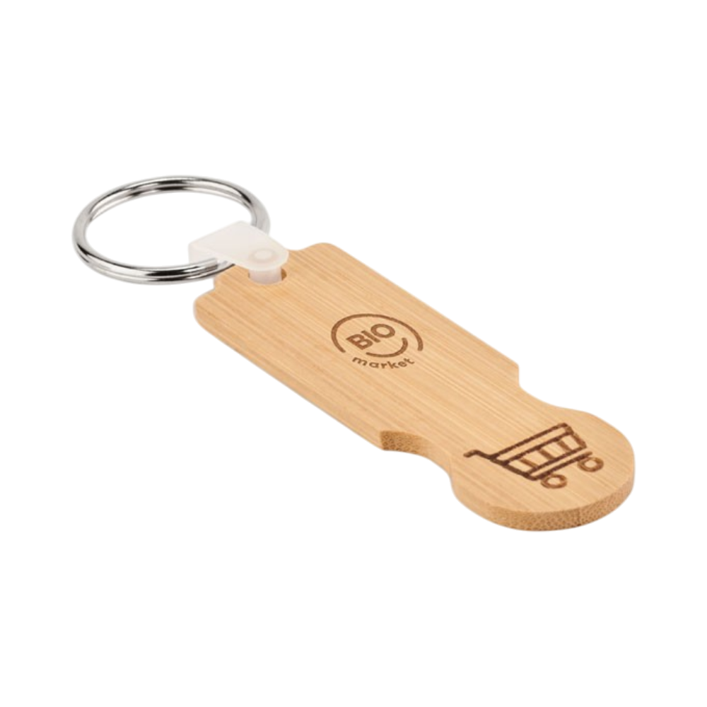 Bamboo Euro Token Key Ring | HelloPrint