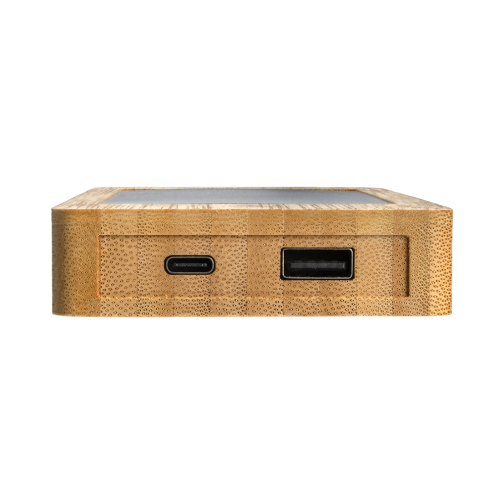 Powerbank solar Sunwick de bambú | HelloPrint