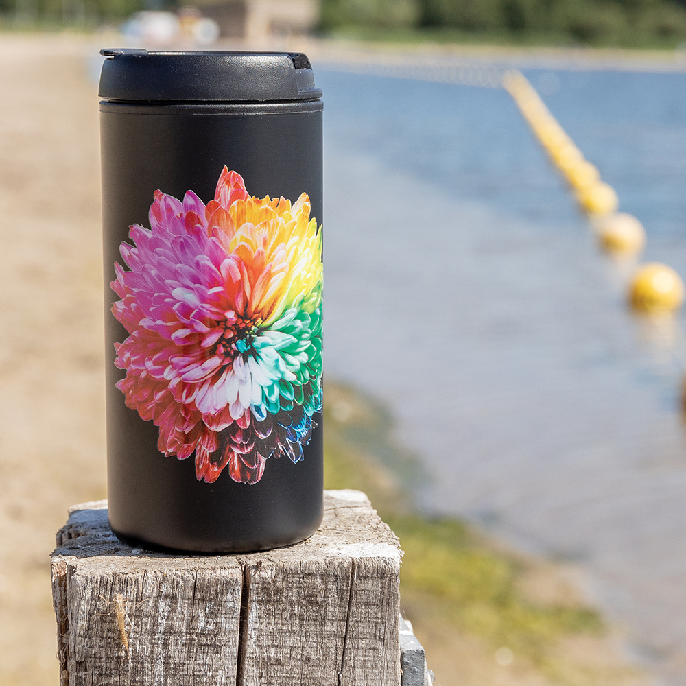 Mug isotherme en acier inoxydable recyclé Metro RCS | HelloPrint