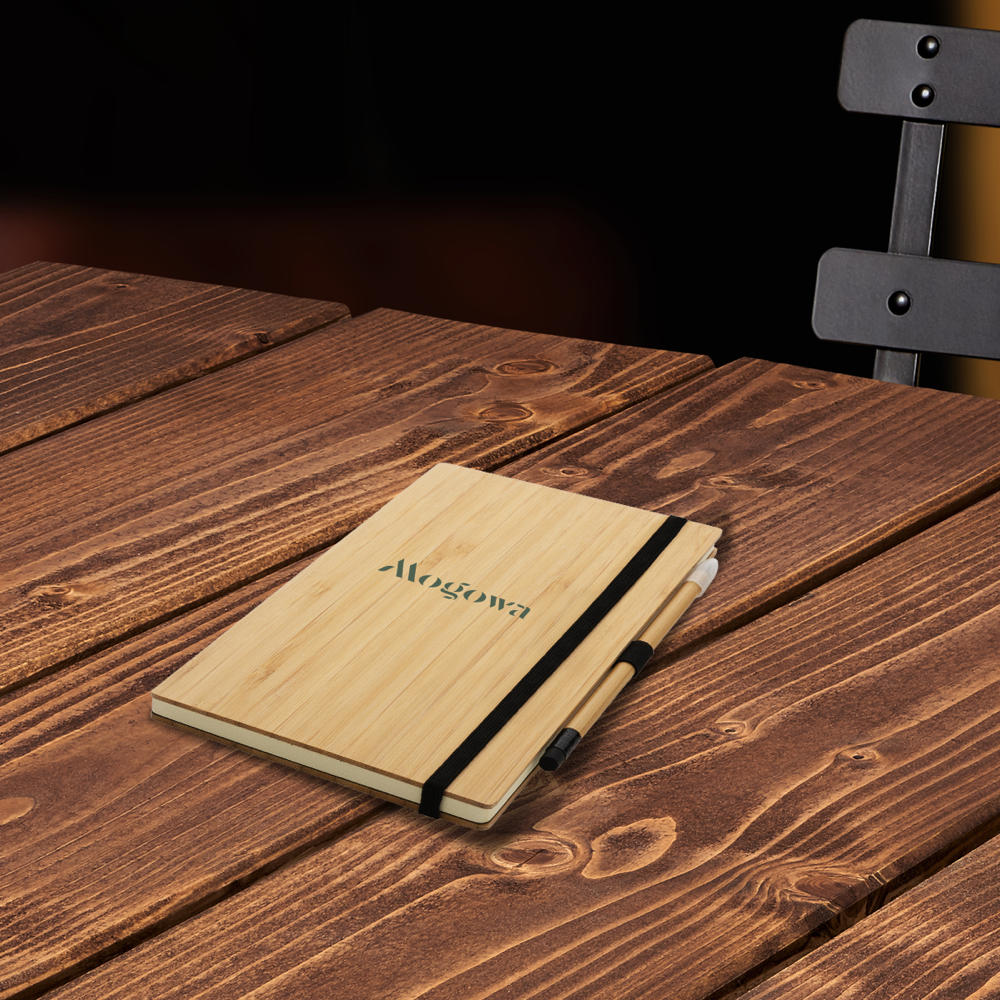 Notebook A5 Bamboo with Infinity Pencil | HelloPrint