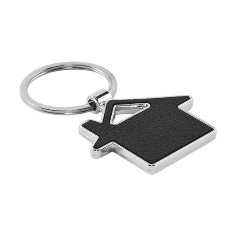 Recycled PU Leather House Key Ring | HelloPrint
